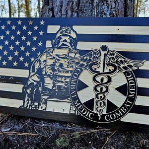 Wooden Combat Medic Soldier American Flag Sign USA - Etsy