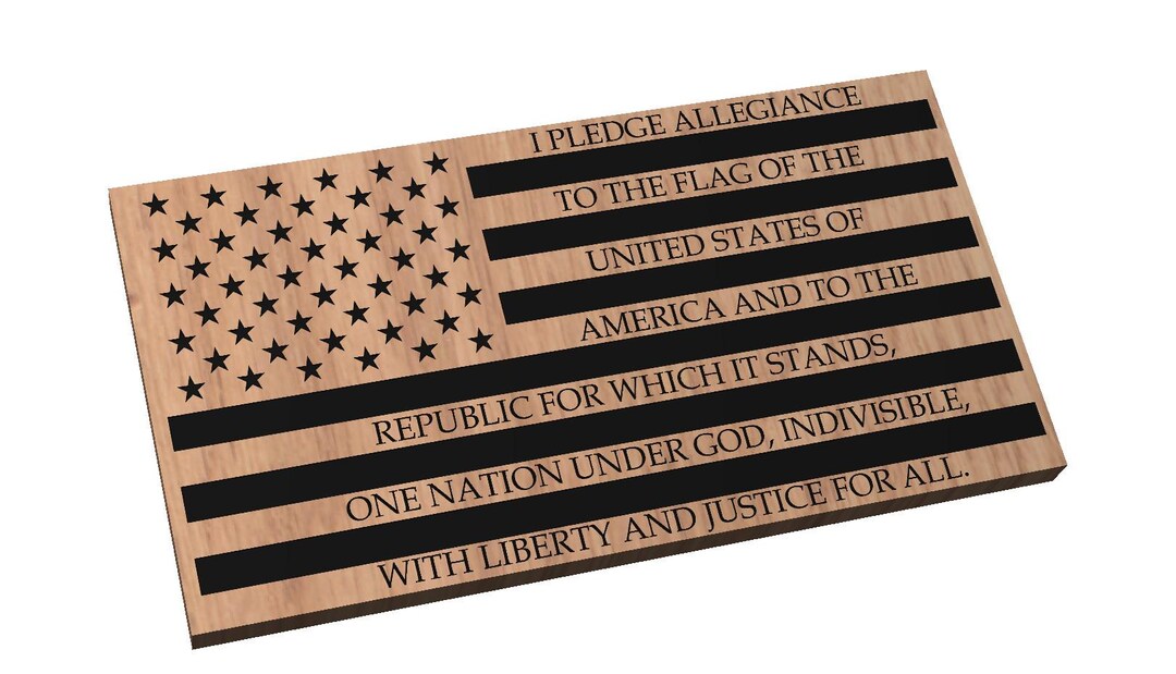 Wooden Pledge of Allegiance American Flag Sign USA - Etsy