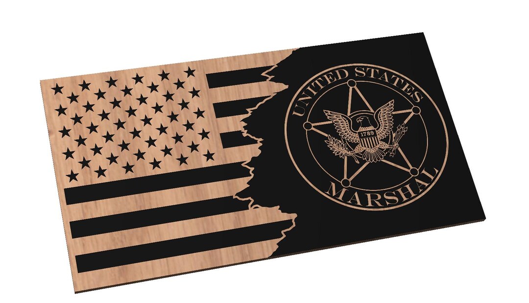 Wooden US Marshal American Flag Sign USA - Etsy
