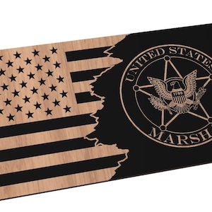 Wooden US Marshal American Flag Sign USA - Etsy