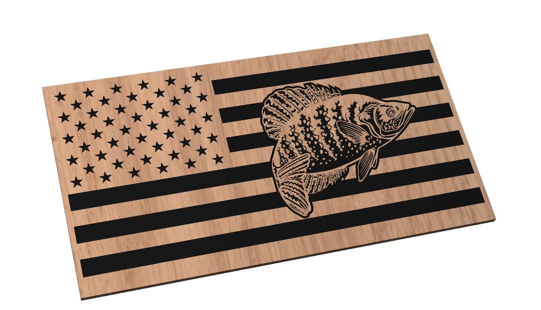 Wooden Crappie Fish American Flag Sign USA - Etsy