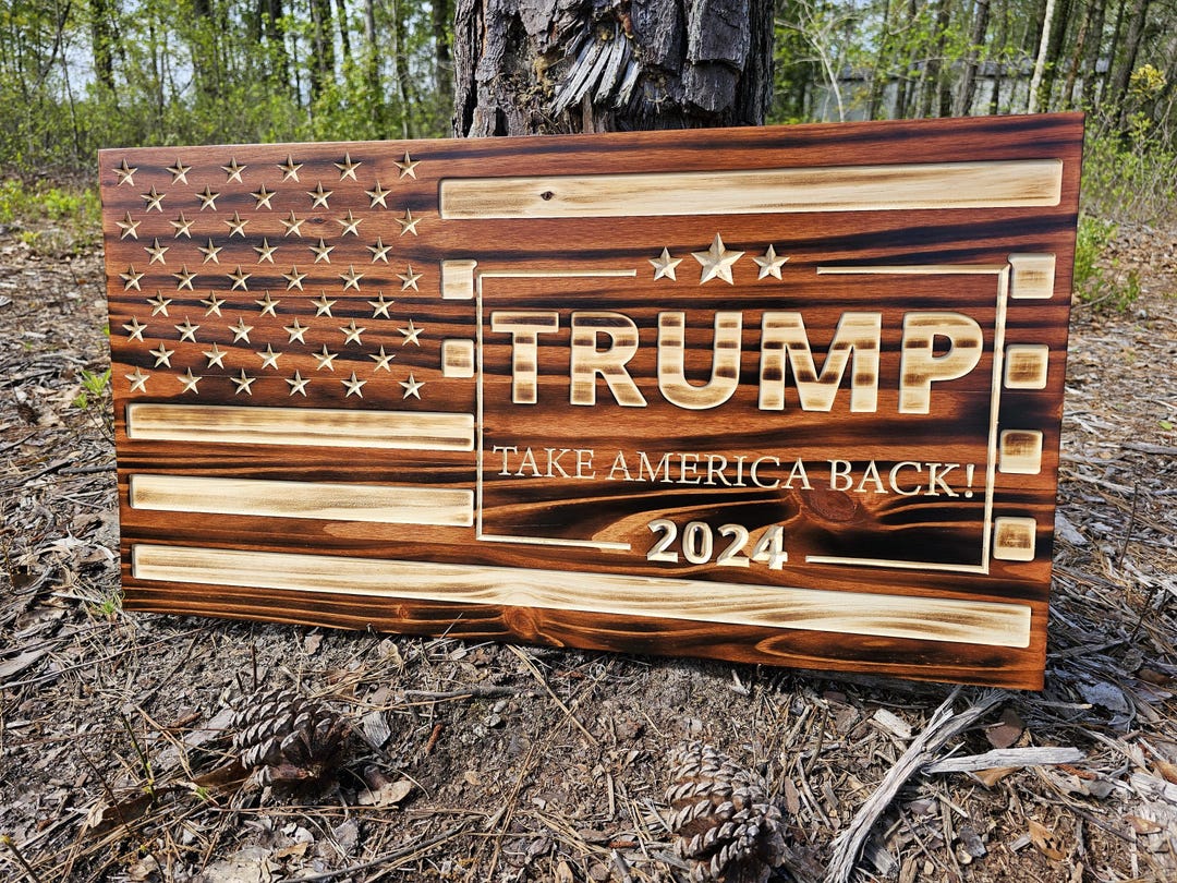 Wooden Trump 2024 Flag Sign USA - Etsy