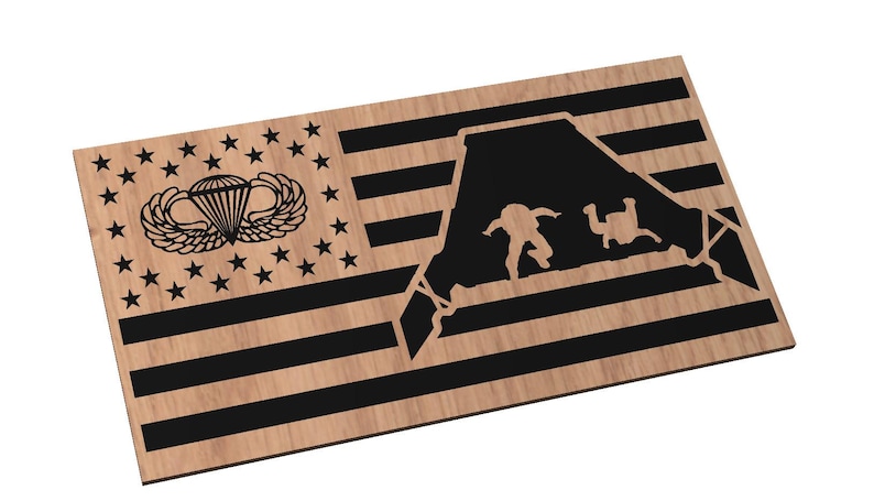 Wooden Paratrooper American Flag Sign USA - Etsy