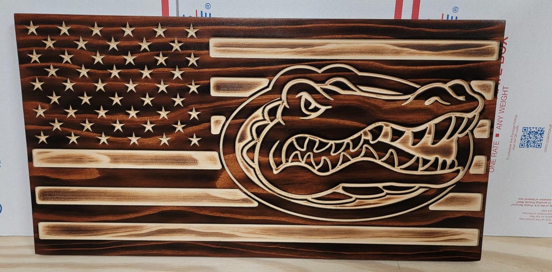 Wooden Gators American Flag Sign USA - Etsy