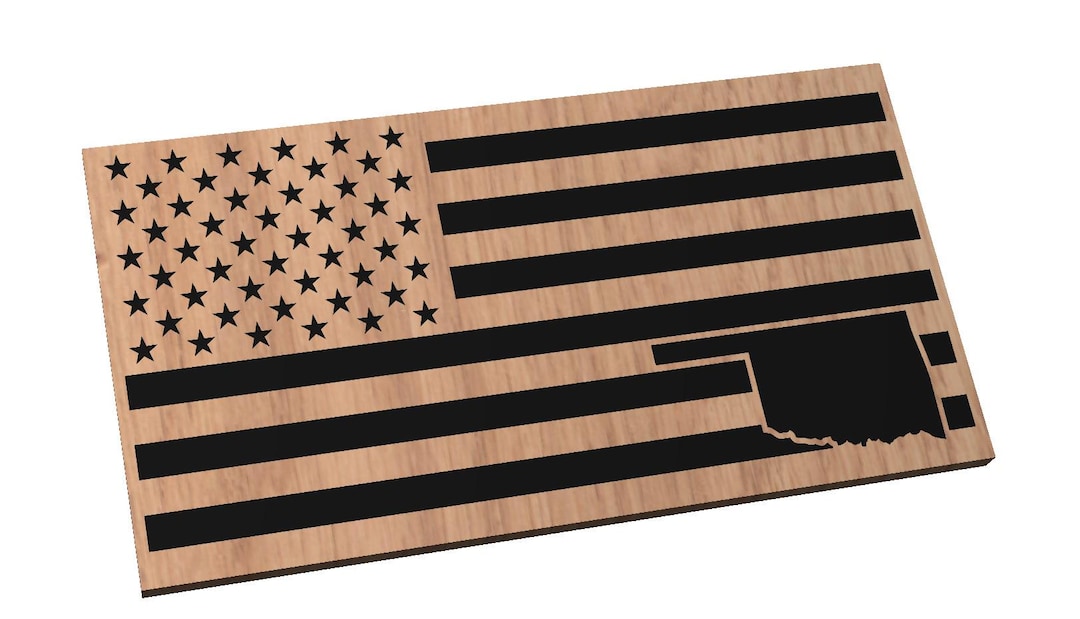 Wooden State of Oklahoma American Flag Sign USA - Etsy