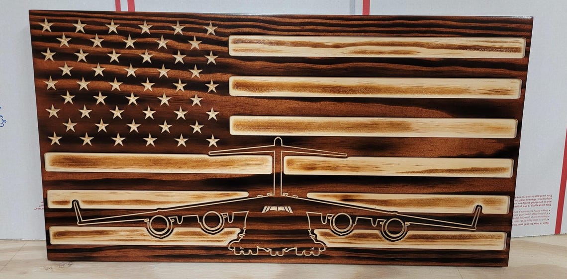 Wooden Air Force C17 Plane Flag Sign USA - Etsy