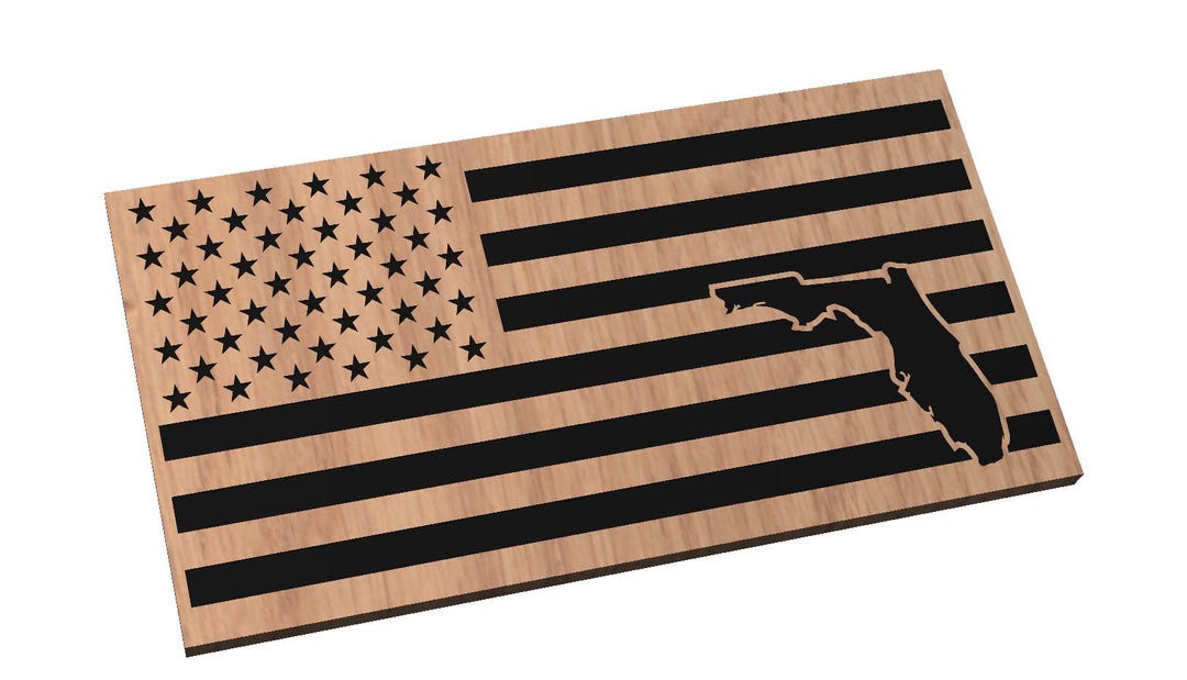 Wooden State of Florida American Flag Sign USA - Etsy