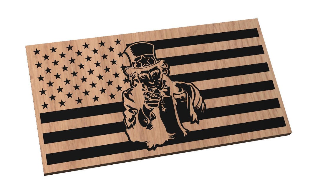 Wooden Uncle Sam American Flag Sign USA - Etsy