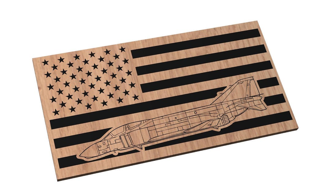 Wooden F4 Phantom American Flag Sign USA - Etsy