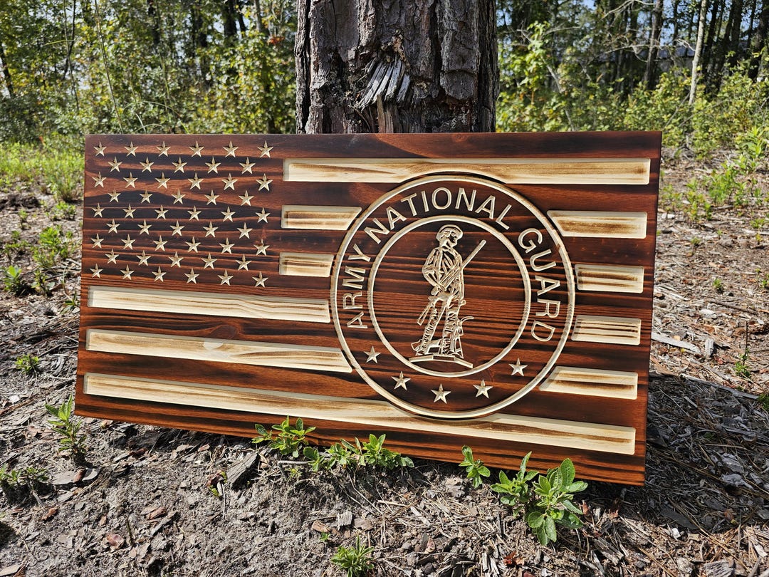 Wooden National Guard Flag Sign USA - Etsy