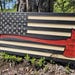 Wooden Firefighter Red Axe Flag Sign USA - Etsy