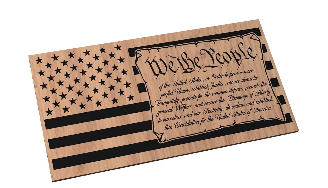 Wooden We the People Constitution American Flag Sign USA - Etsy
