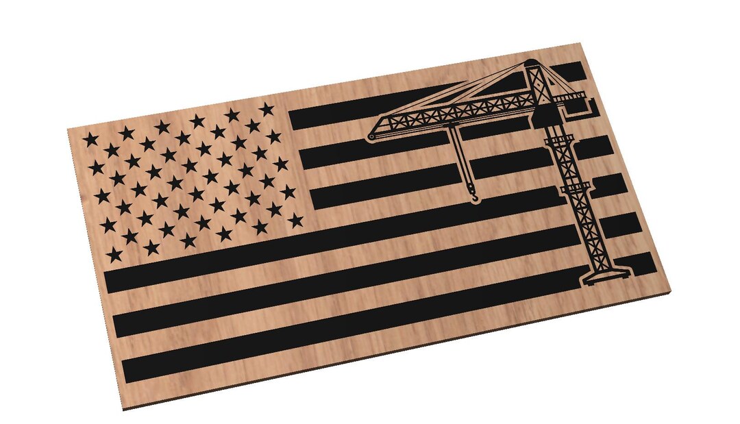 Wooden Crane Operator American Flag Sign USA - Etsy