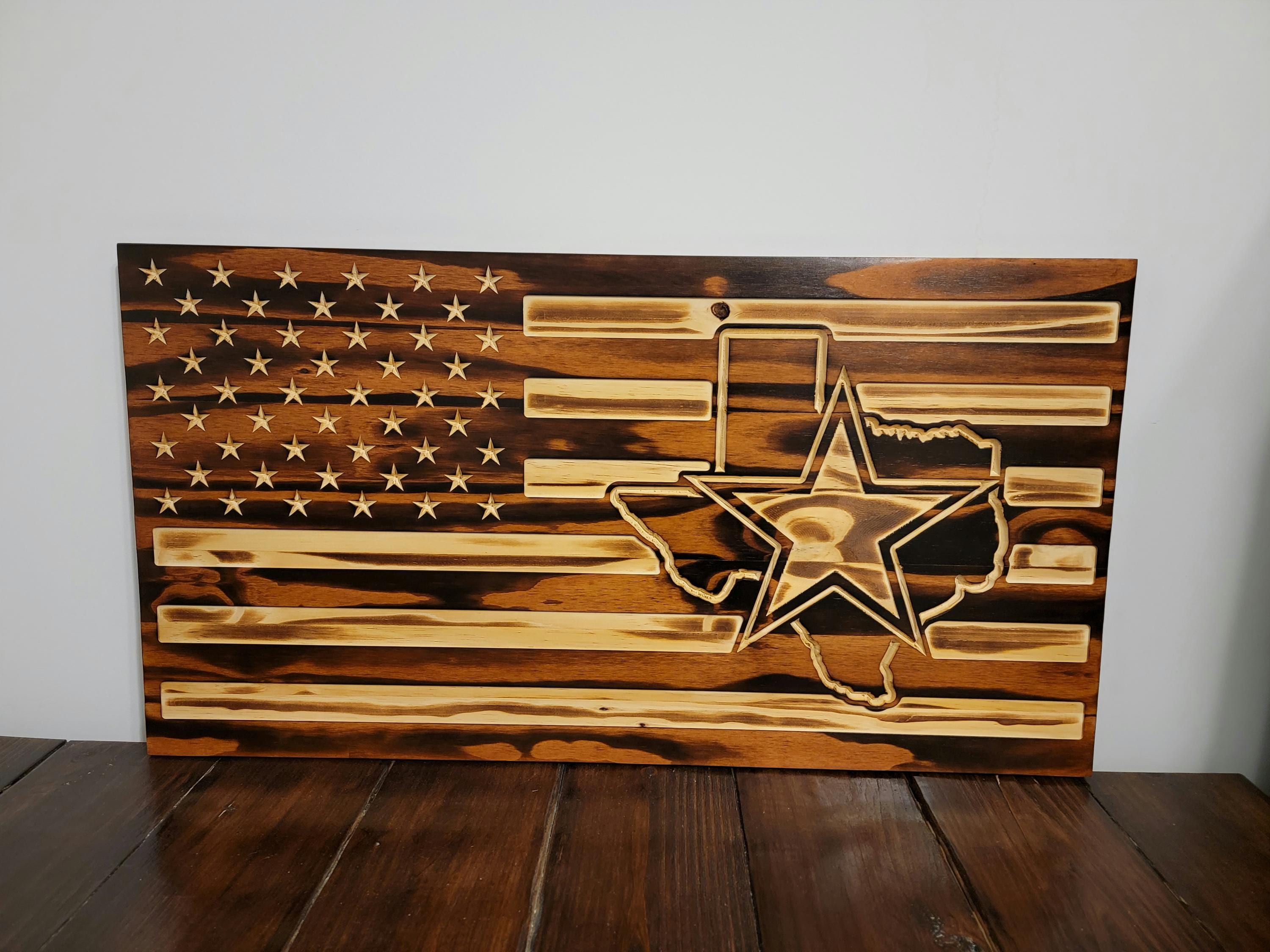 Wooden Texas Flag Sign USA - Etsy