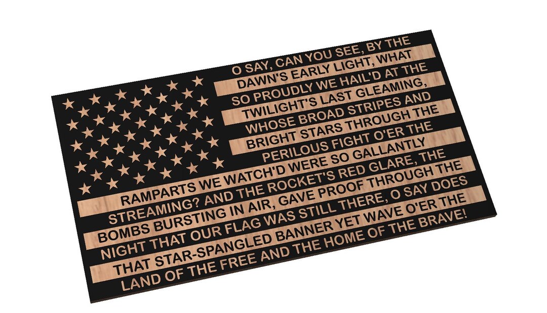 Wooden Star Spangled Banner American Flag Sign USA - Etsy