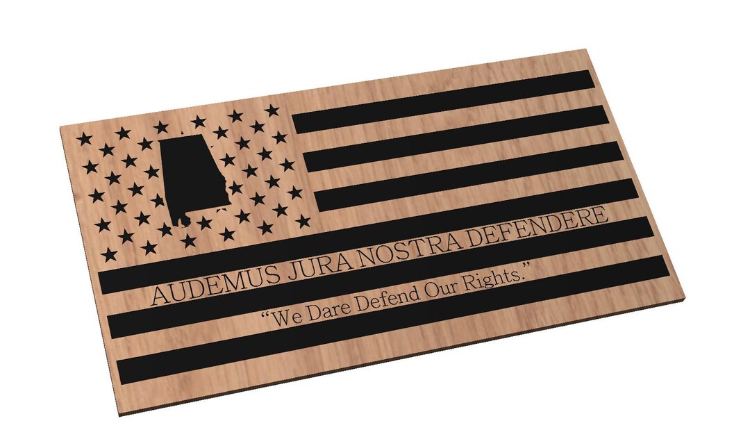 Wooden Alabama State Motto American Flag Sign USA - Etsy