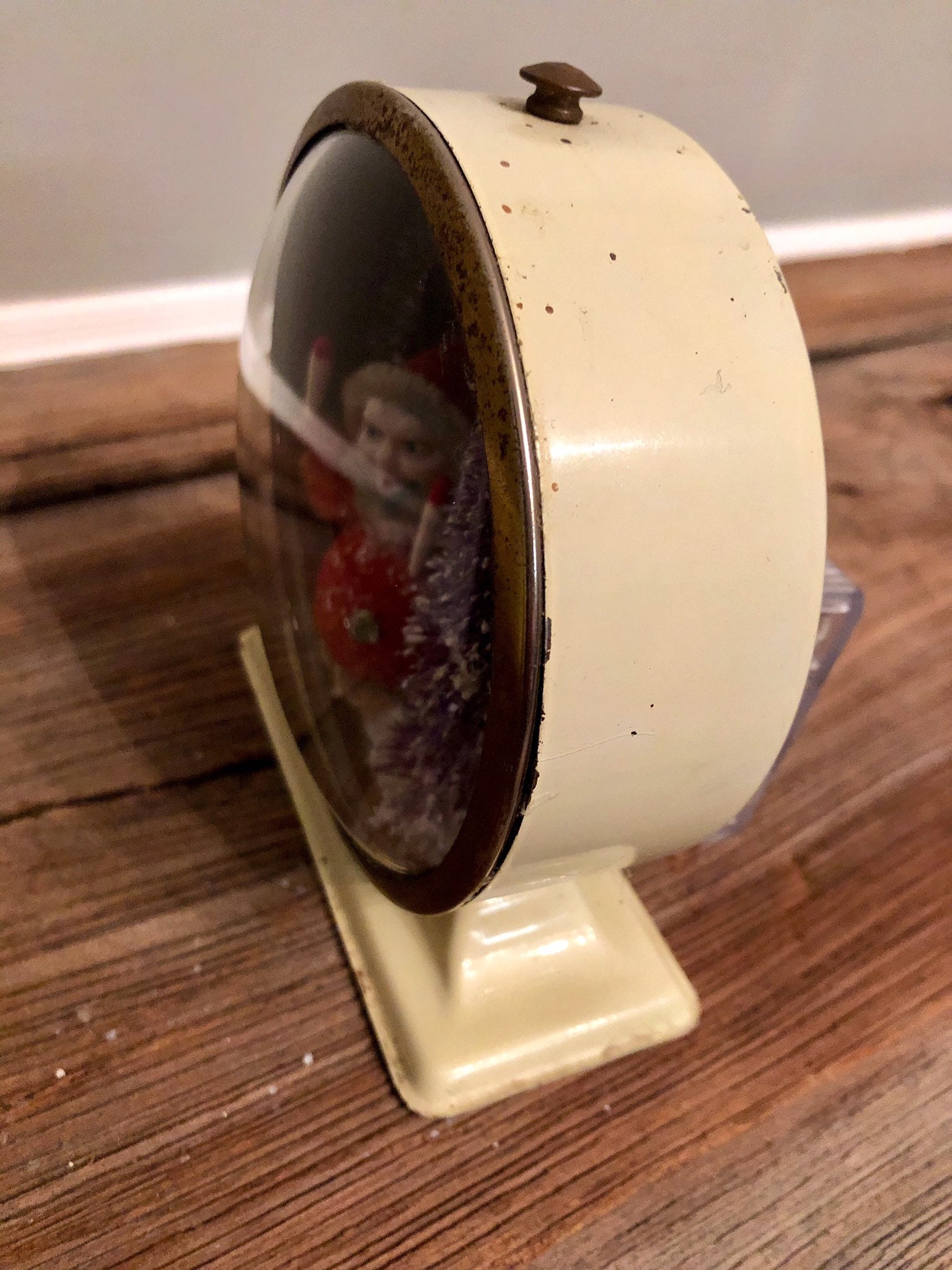 Sweet Little Vintage Elf Christmas Tree in Lighted Alarm Clock Decor - Etsy