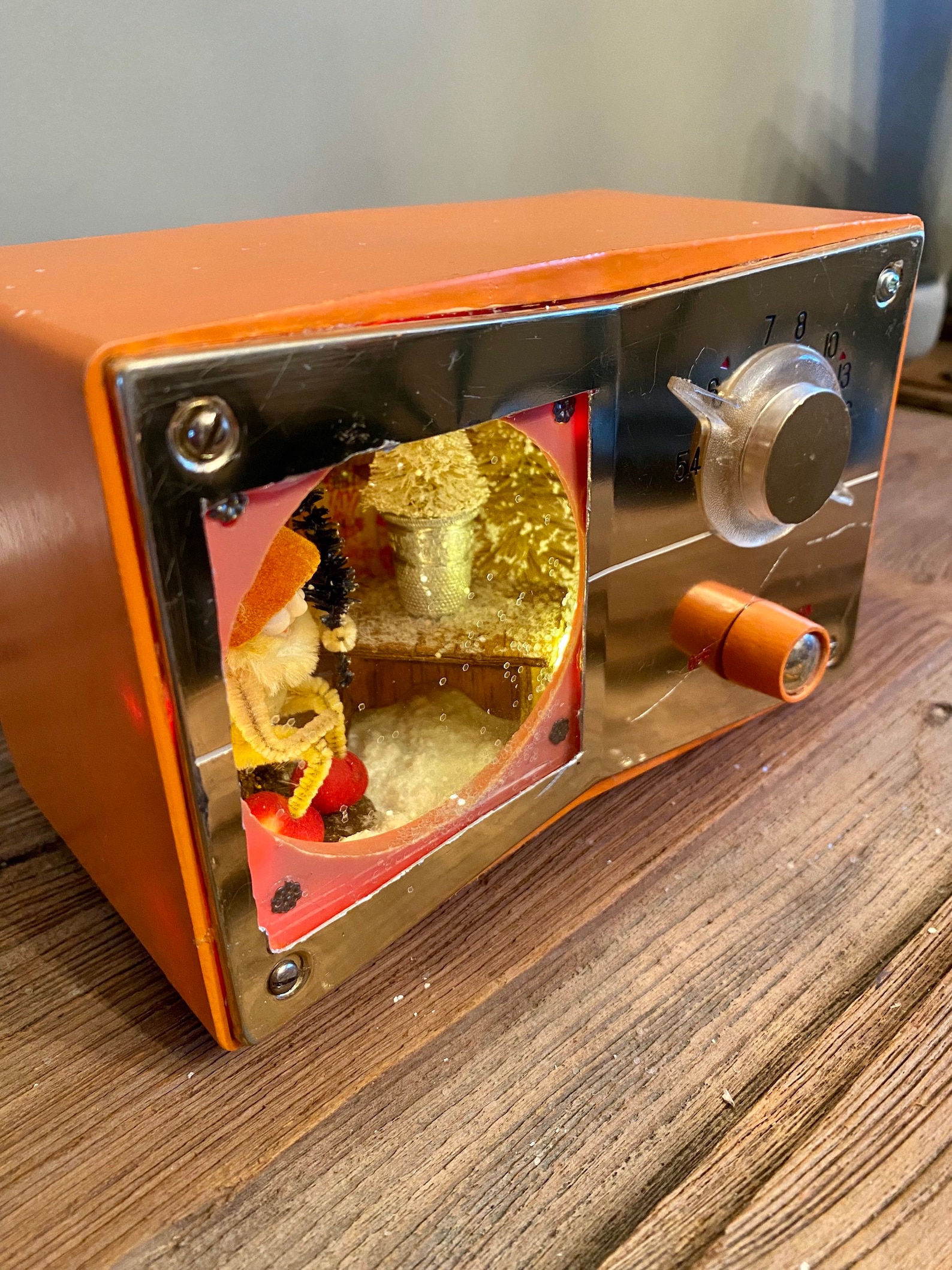 WOW Fantastic Vintage Clock Radio Decor With Elf - Etsy