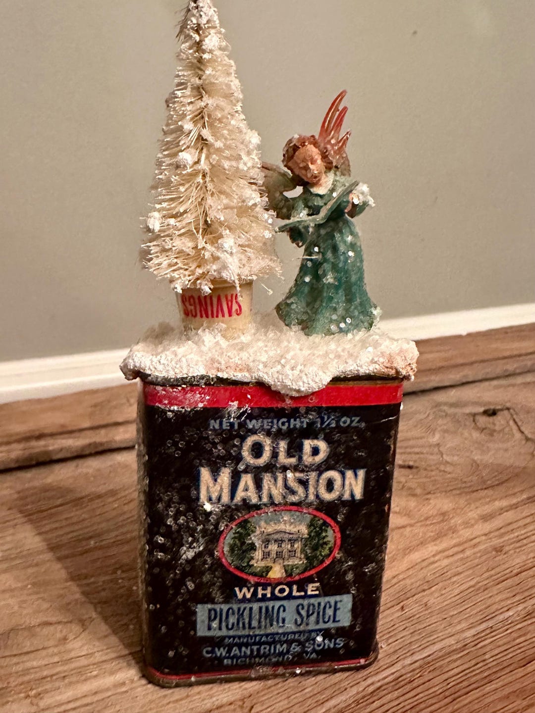 Special Angel With Tree Spice Tin Diorama - Etsy