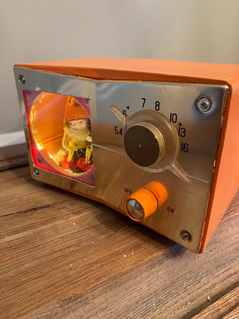 WOW Fantastic Vintage Clock Radio Decor With Elf - Etsy