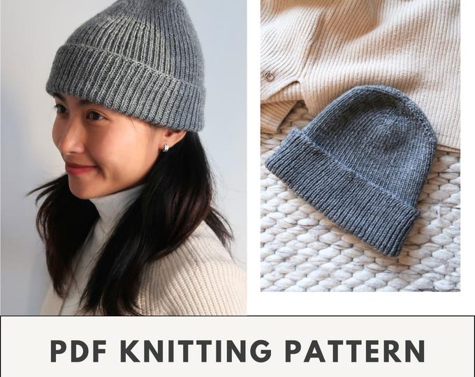 SIMPLE BEANIE - Easy Knitting Pattern | Winter Hat Knitting Tutorial ...