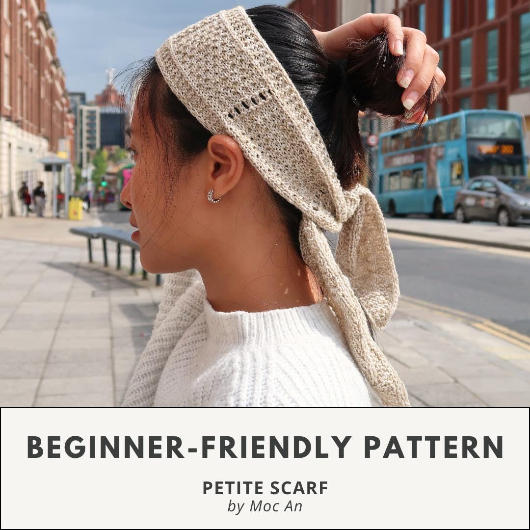 SOPHIE SCARF Petite Scarf Knitting Pattern/ Small Scarf/ Headband ...