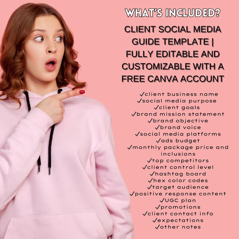 Client Social Media Guide for Social Media Managers | Planning Guide ...