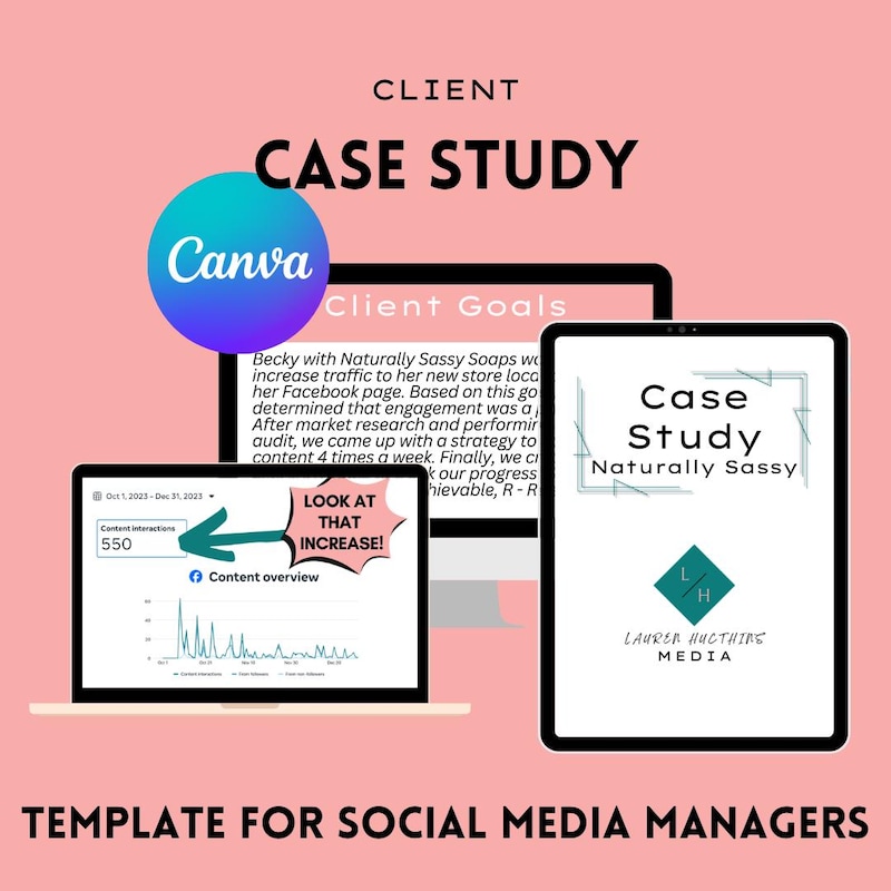 Canva Case Study Template - Etsy