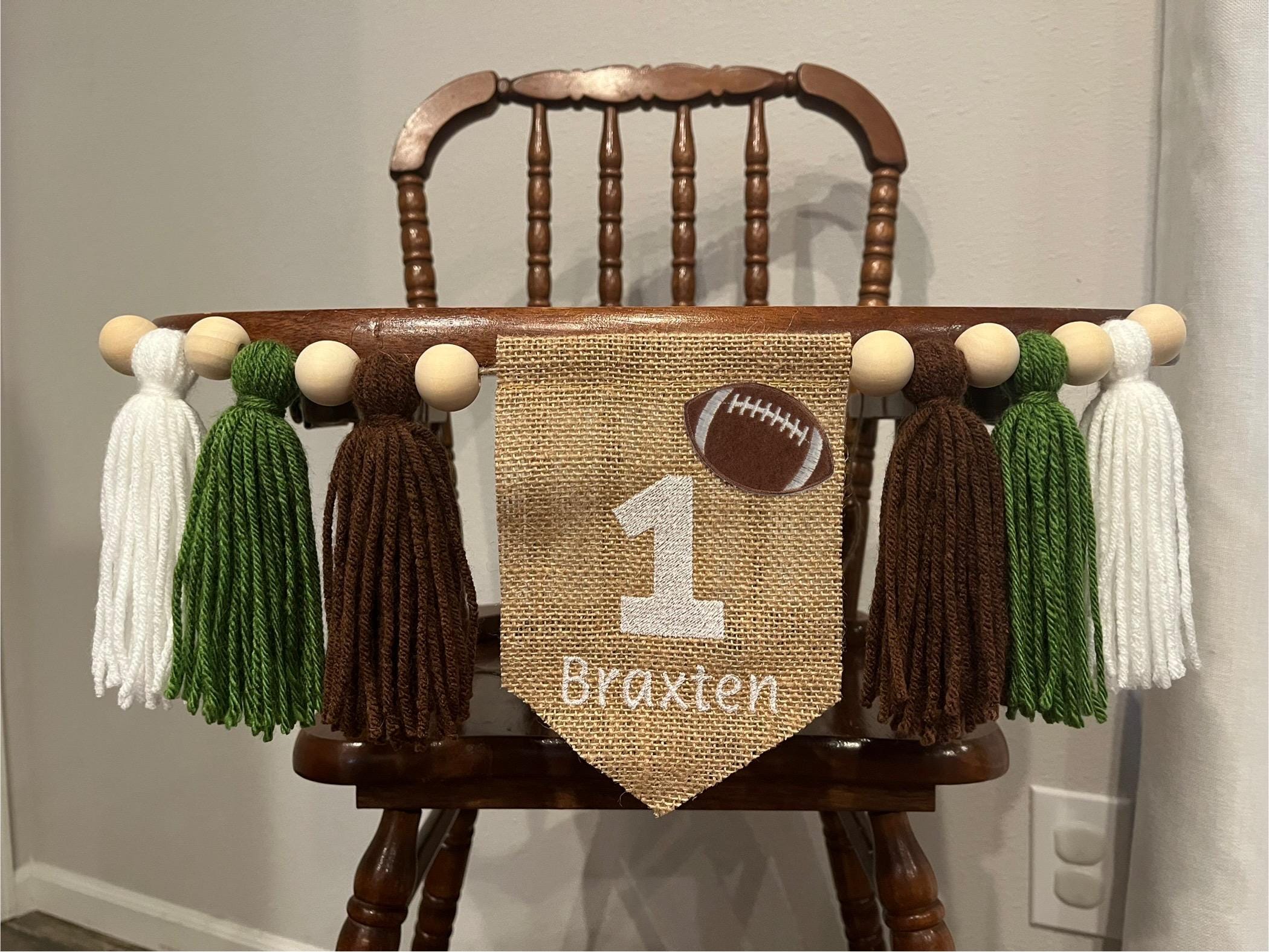 Football (first Down) 1st Birthday Highchair Banner - Etsy