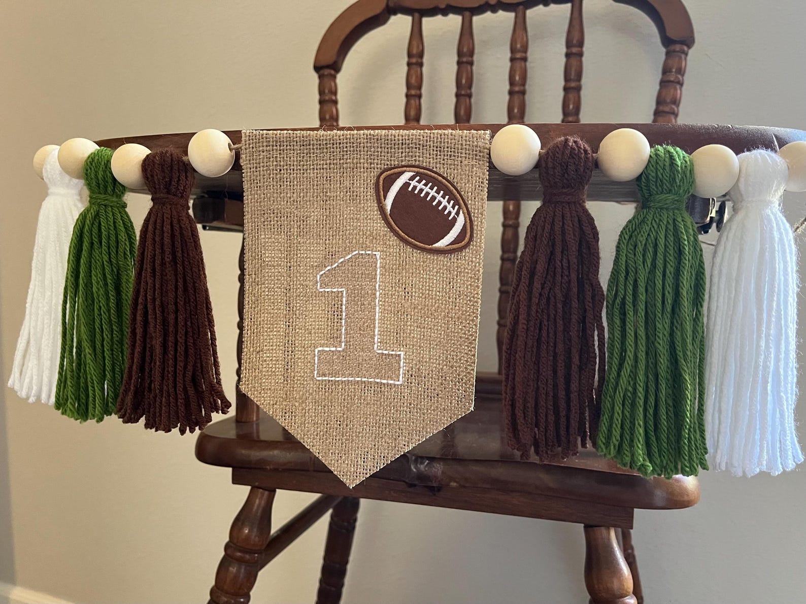 Football (first Down) 1st Birthday Highchair Banner - Etsy