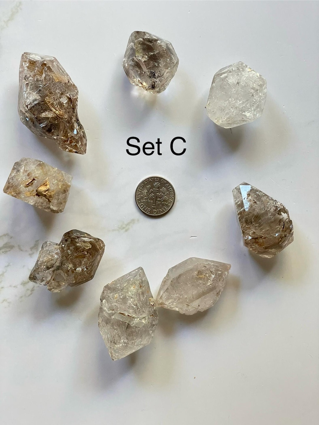 Set of Elestial Petroleum Quartz From Puebla, Mexico – Unique Natural ...
