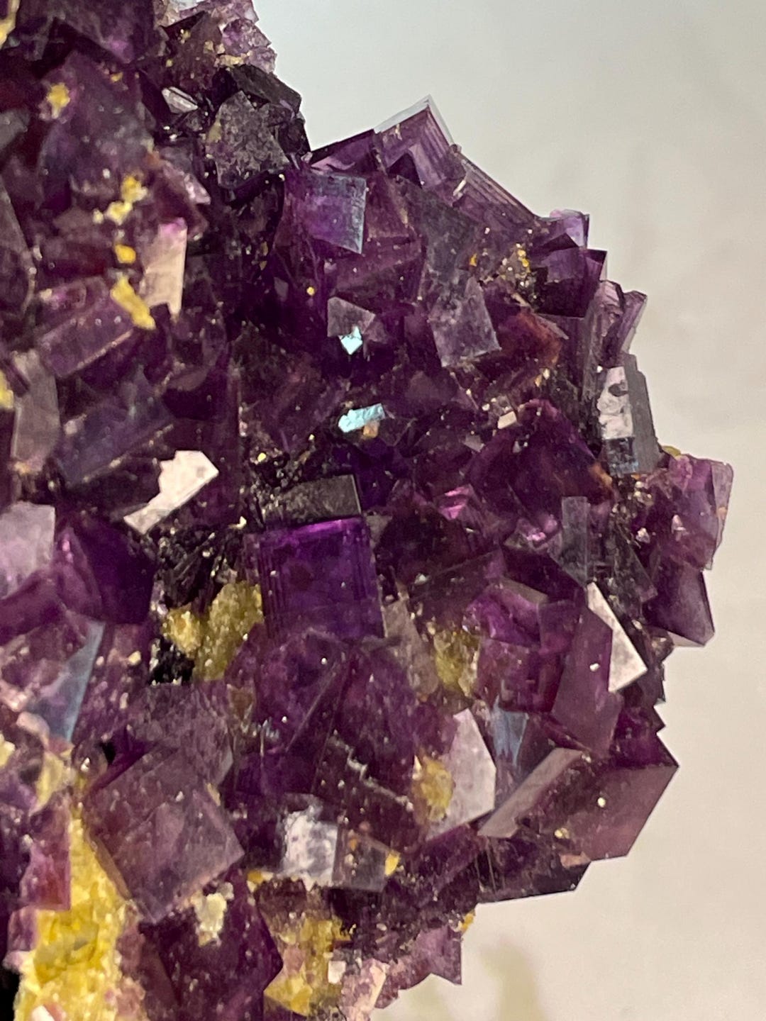 171g Hefty Deep Dark Purple Cubic Fluorite Cluster, Zoning Fluorite ...