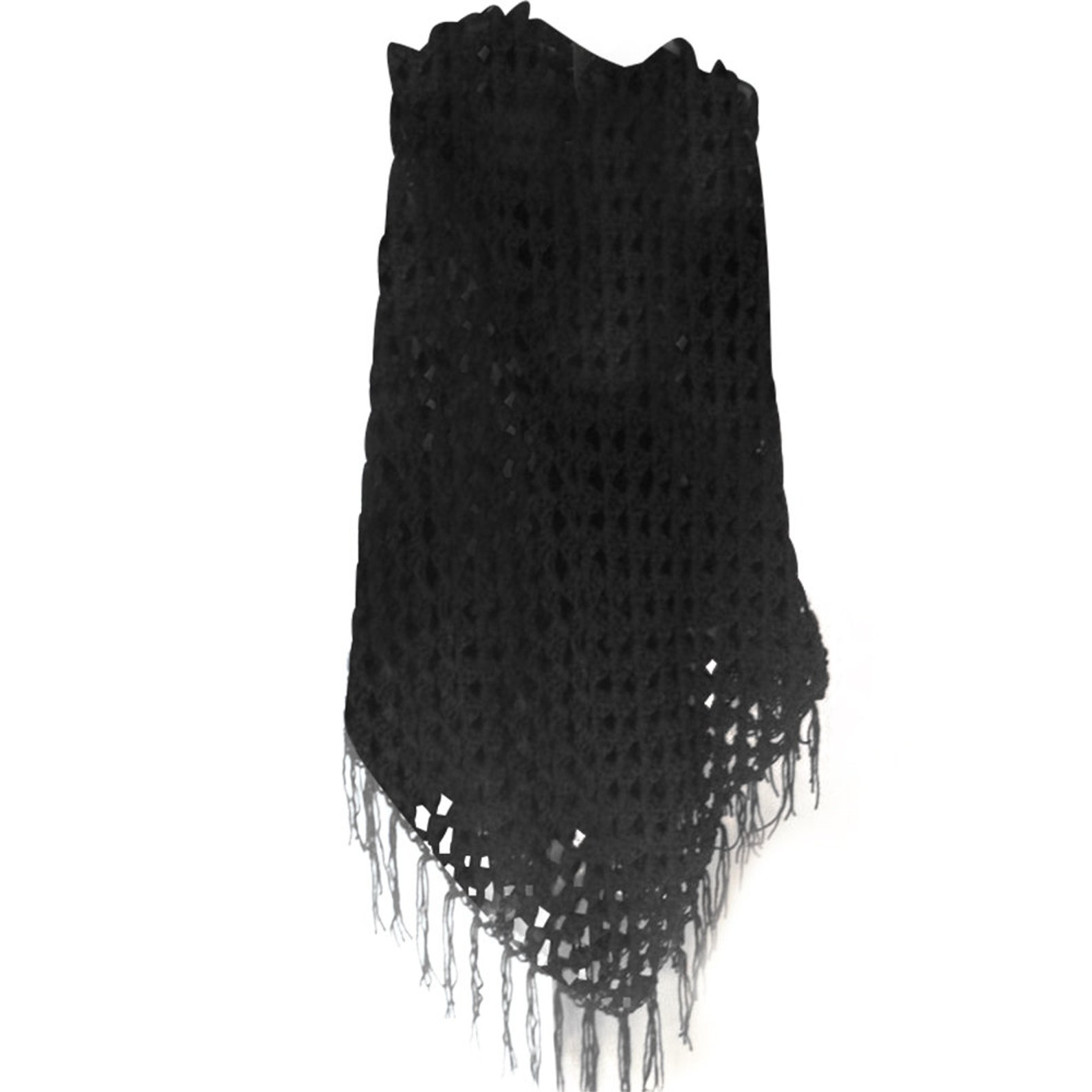Crochet Poncho - Black Poncho -crochet Shawl - Poncho Black Crochet ...