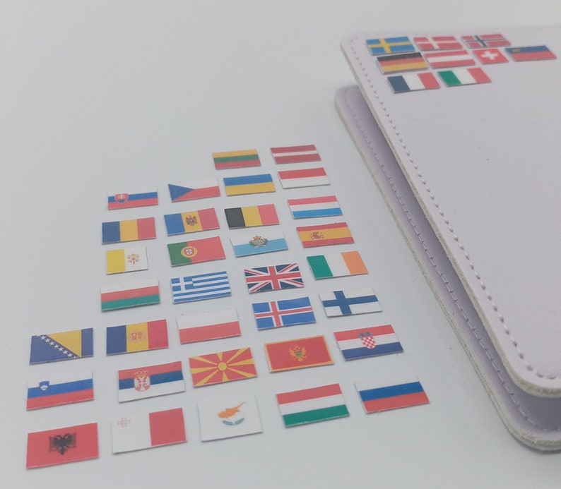 European Flag Stickers of 42 Nations High Quality Size: Mini Waterproof ...