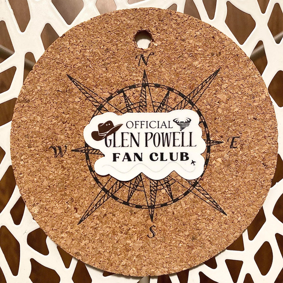 Glen Powell "fan Club" Sticker - Etsy
