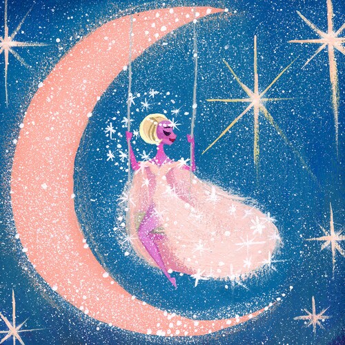 Sparkling Moon | Etsy