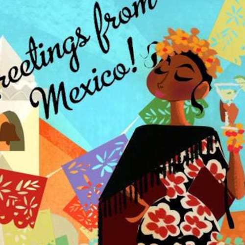Greetings From Mexico Print - Etsy