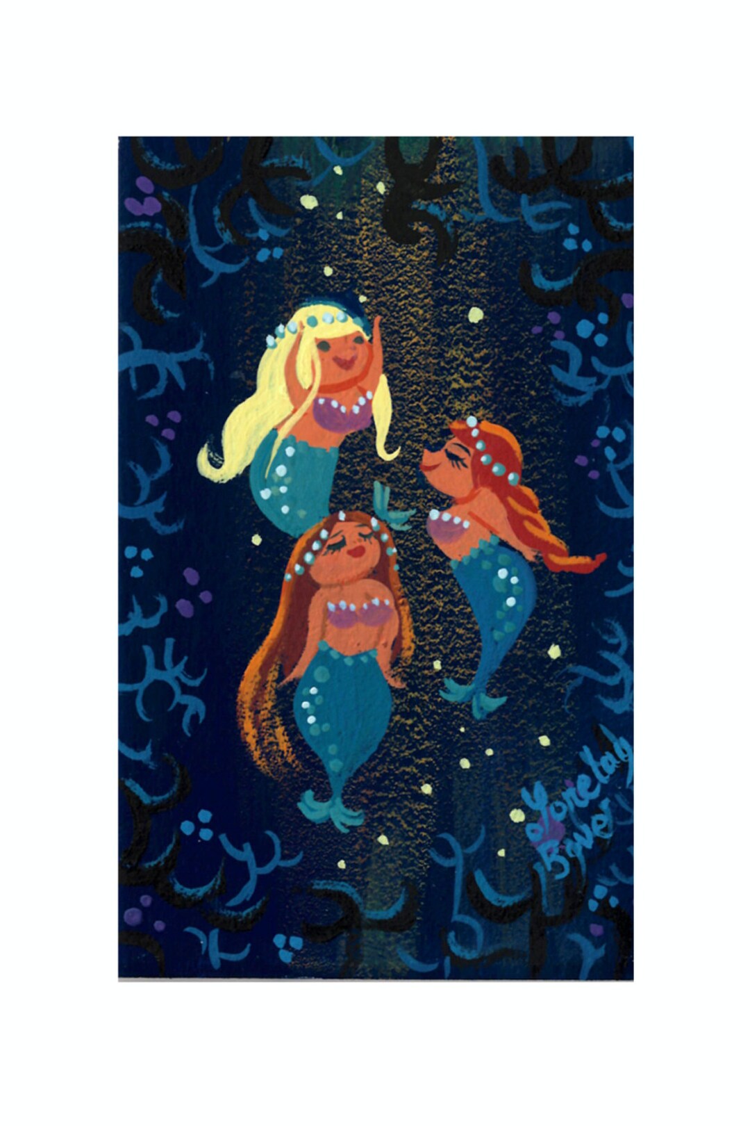 Curvey Swimming Trio Mermaids - Etsy