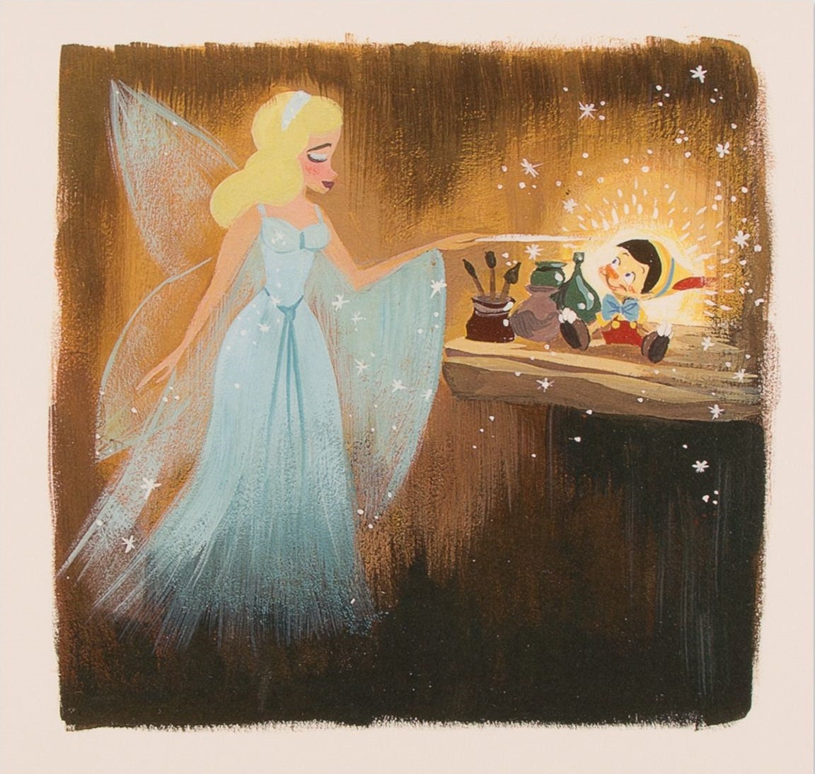The Legacy Collection "pinocchio and Fairy" Lithograph - Etsy