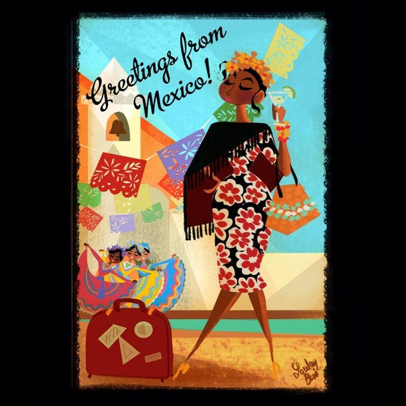 Greetings from Mexico Print | Etsy