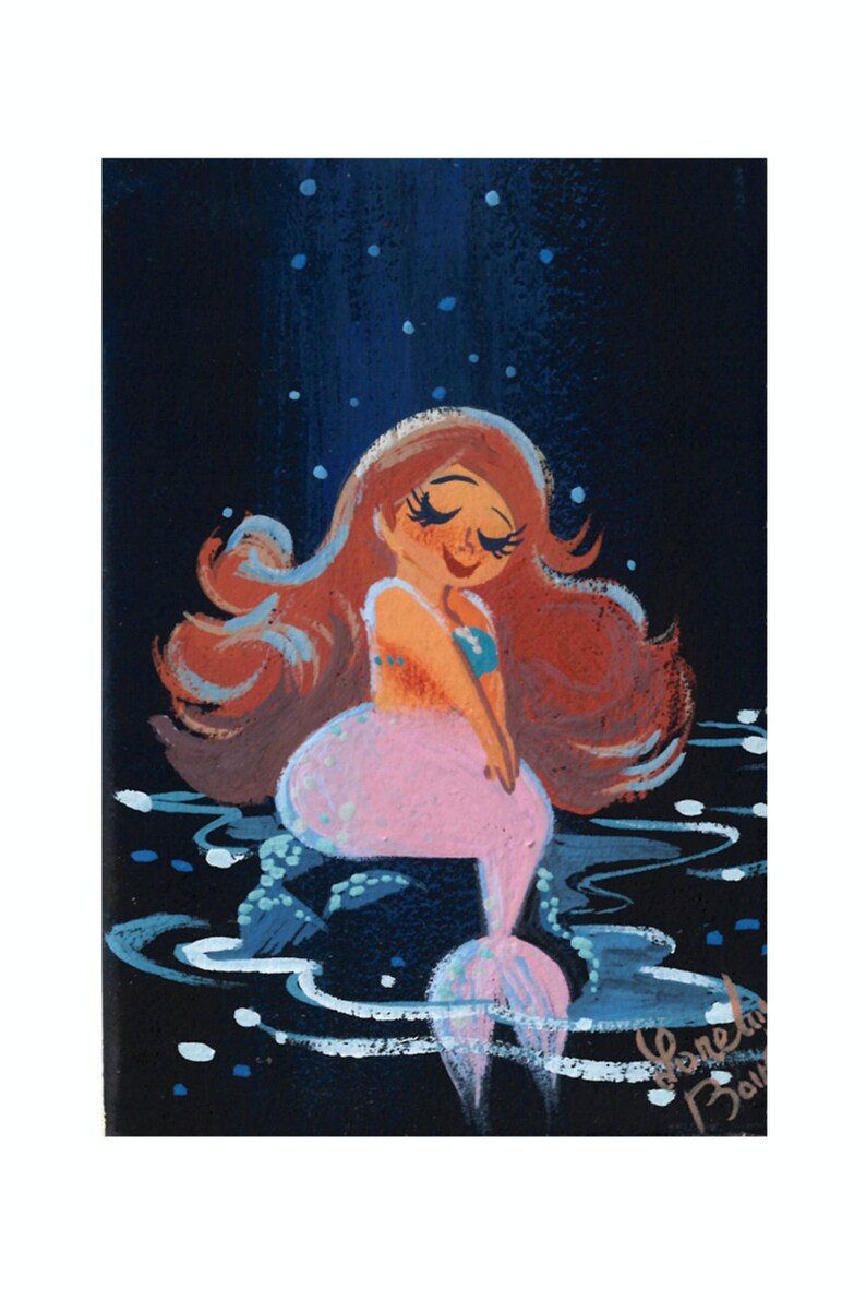 Curvey Bombshell Mermaid Print - Etsy