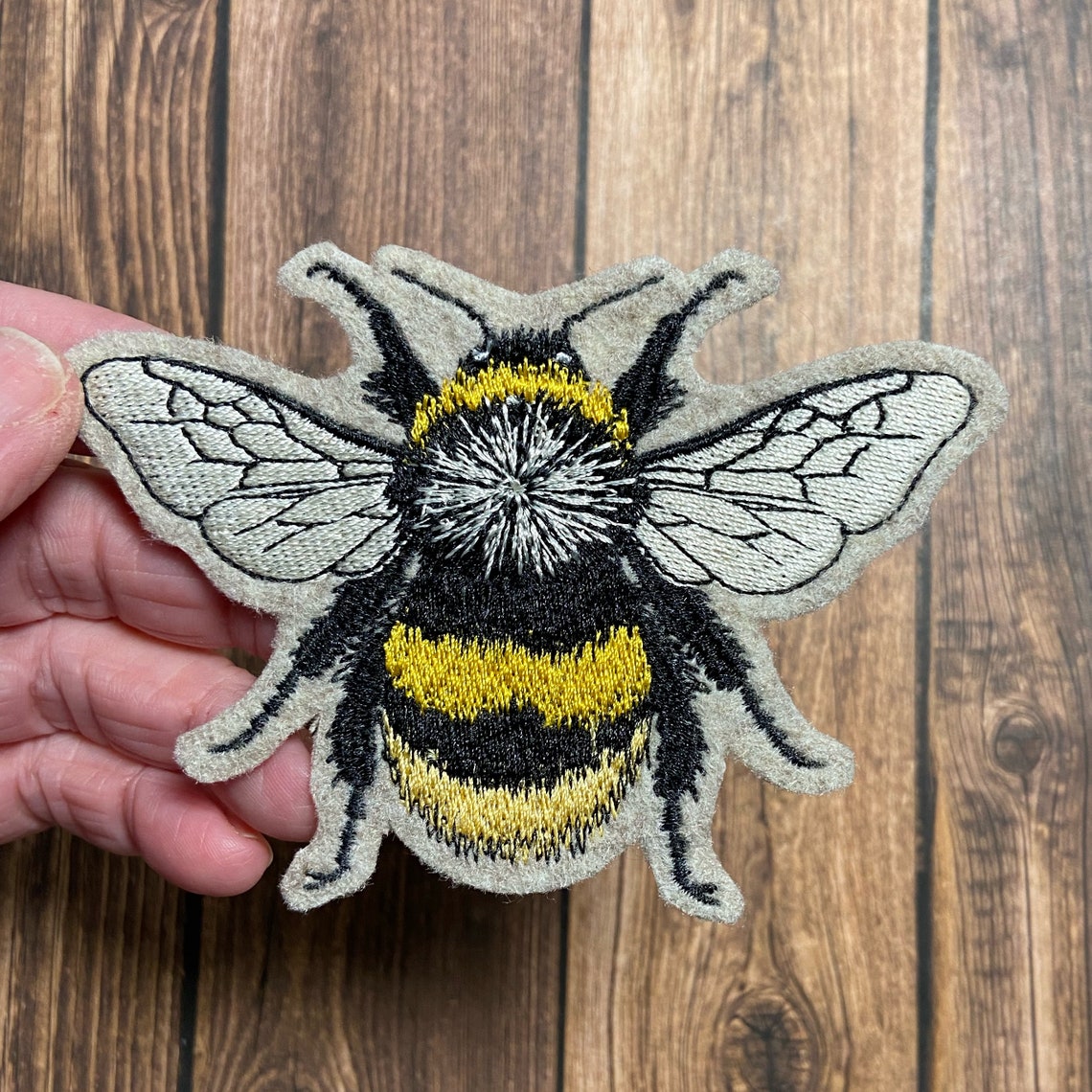 Handmade Big Ol Bumble Bee Patch, Iron-on - Etsy