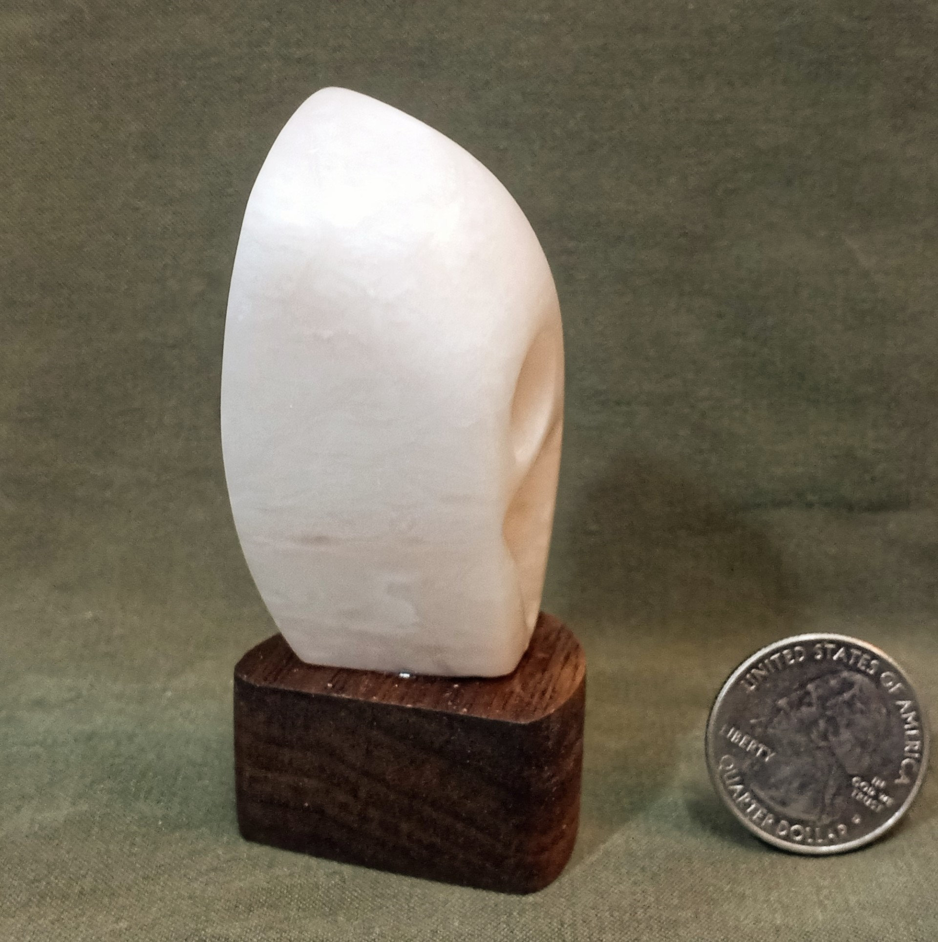 AURA, is an Original, Hand Sculpted Alabaster Sculpture on a Black ...