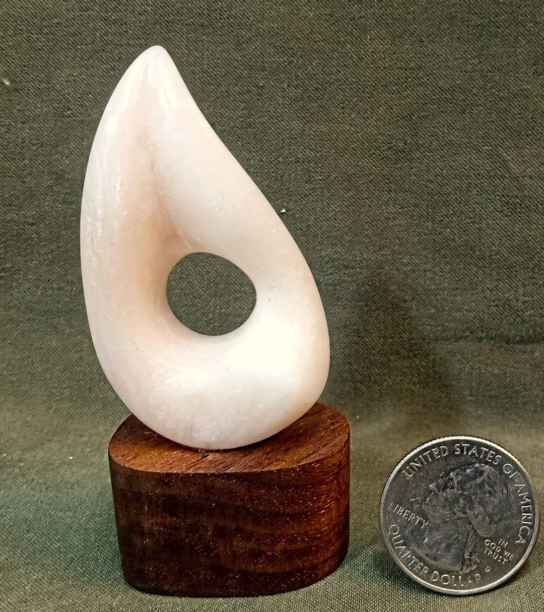 TINY FLAME, is an Original, Hand Sculpted Alabaster Sculpture on a ...