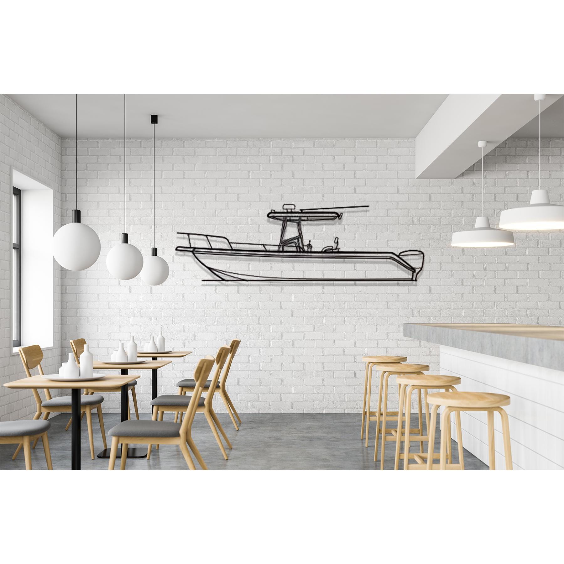 Boston Whaler 26 Outrage Boat Silhouette Metal Wall Art, Sailboat ...