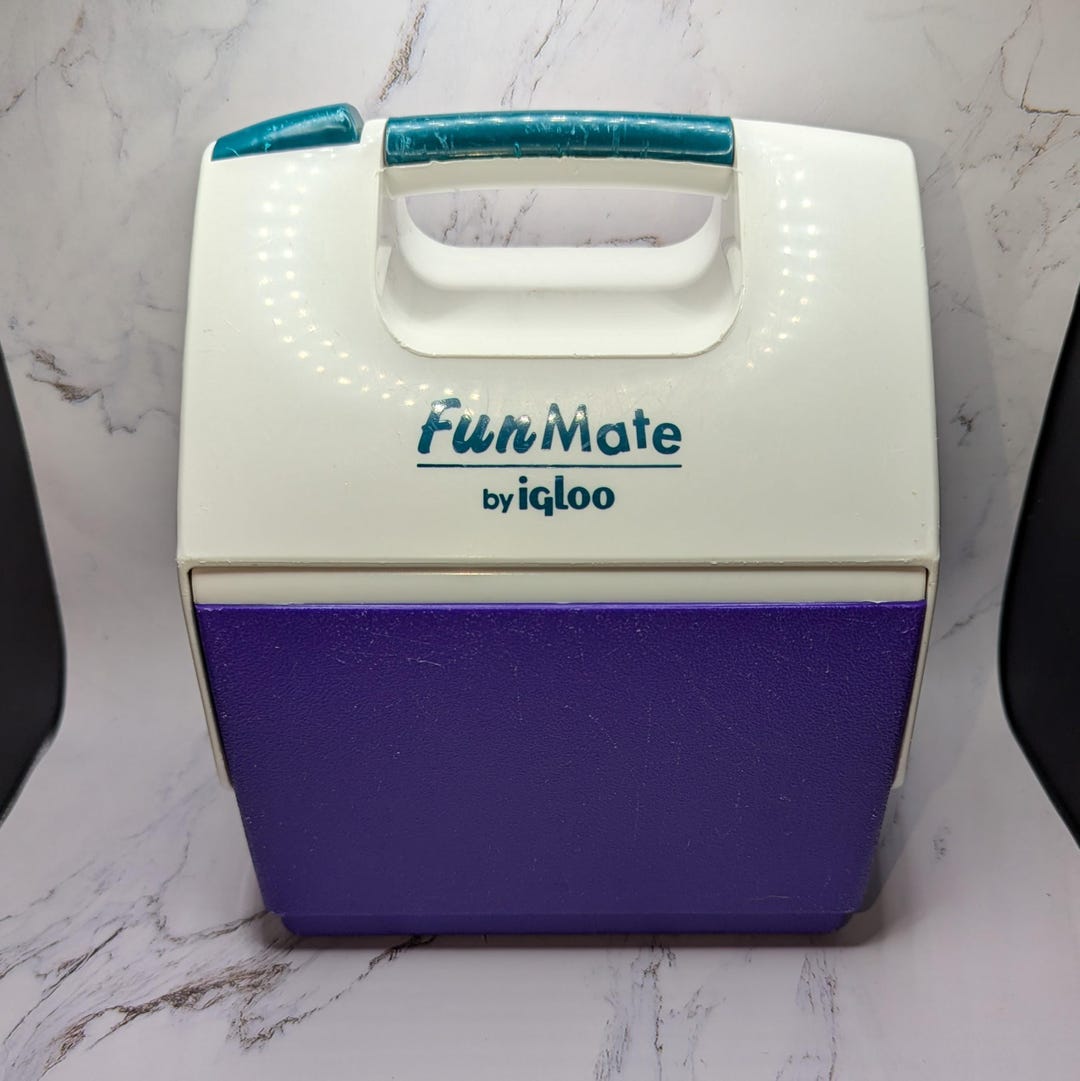 Vintage 1990's Igloo Fun-mate Cooler Purple and Green - Retro Mini ...