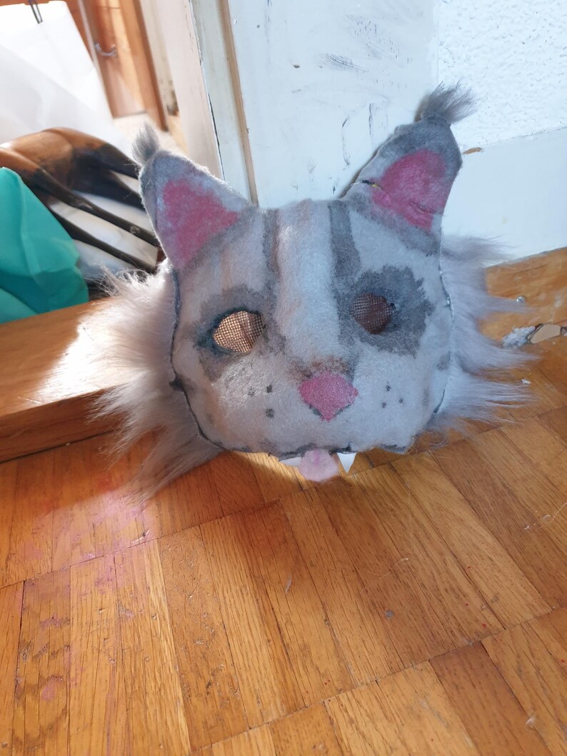 Hq Lynx Mask: Bendable Ears and 2 Remofeble Tonges!.very Cute Made Out ...