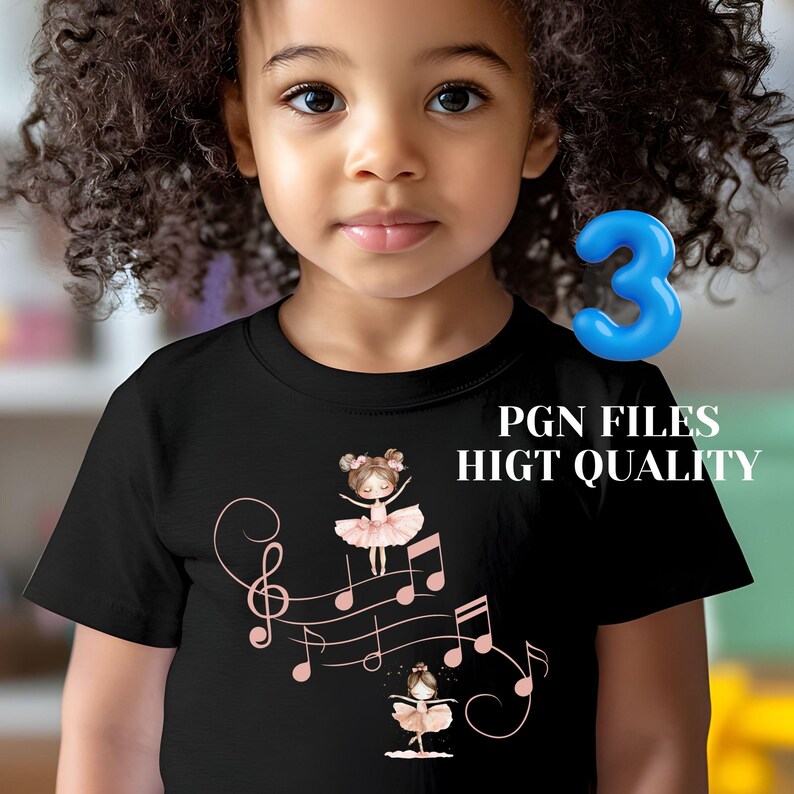 3 Dance Clipart PGN - Ballet Clip Art for T-shirt, Wall Art, Party ...