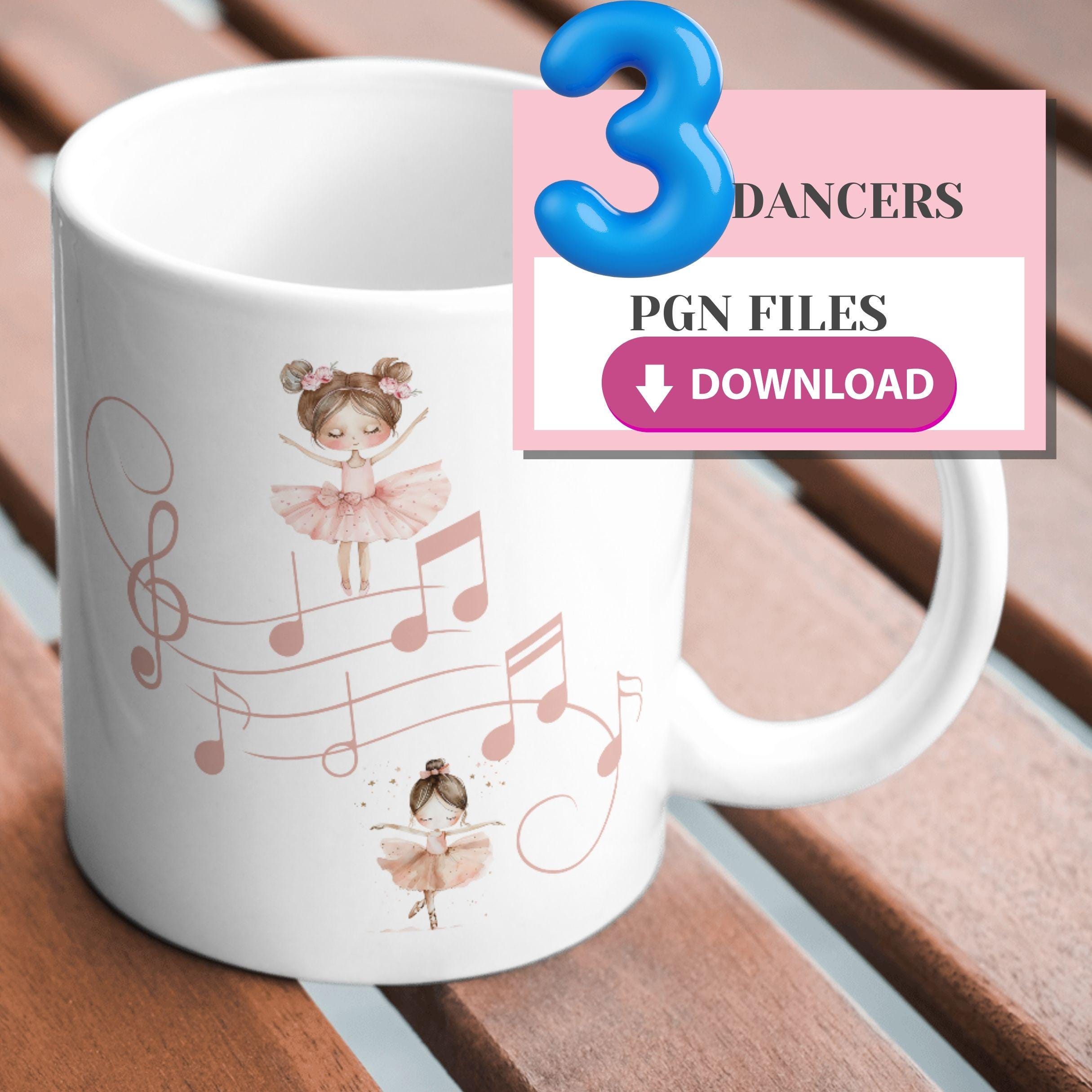 3 Dance Clipart PGN - Ballet Clip Art for T-shirt, Wall Art, Party ...
