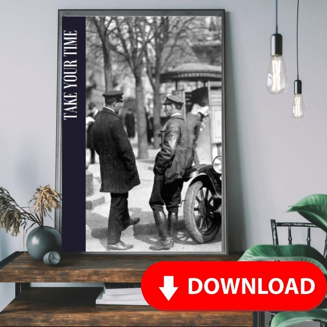 Vintage Printable Timeless Poster - Take Your Time Motivational Quote ...